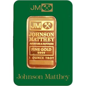 1 oz Johnson Matthey Gold Bar (w/ Assay) AA Gold Traders